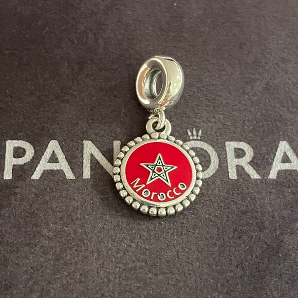 Pandora | Jewelry | Pandora Morocco Flag Exclusive Dangle Charm Pendant ...